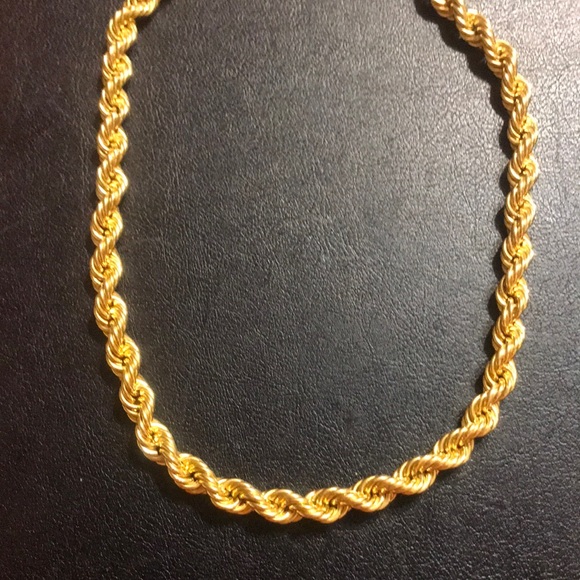 Jewelry | Bold Gold Rope 16 Inch Chain | Poshmark